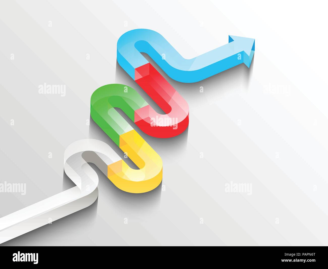 Road way location infographic template with a phased structure. Winding road timeline. Stylish ...
