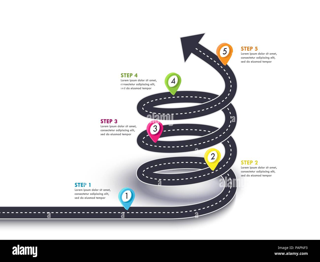 Spiral highway Cut Out Stock Images & Pictures - Alamy