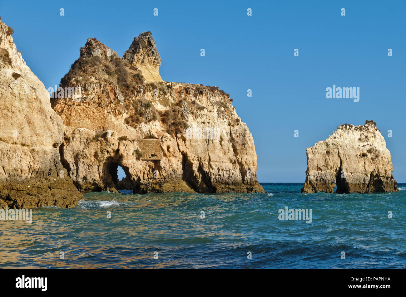 Three Brothers Beach - Praia dos Tres Irmaos. Algarve, Portugal Stock ...