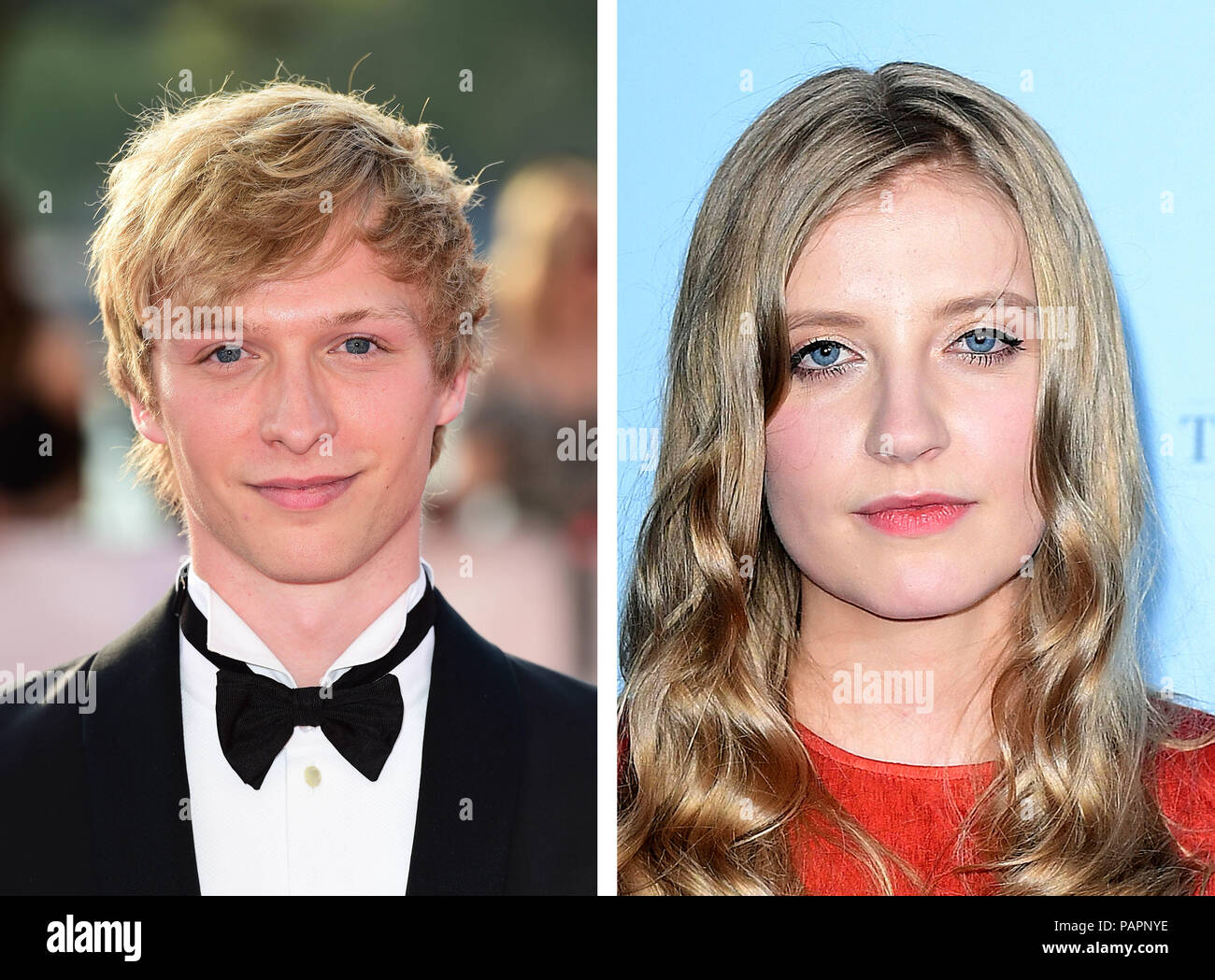 Undated file composite photo of Will Tudor and Poppy Lee Friar, who ...
