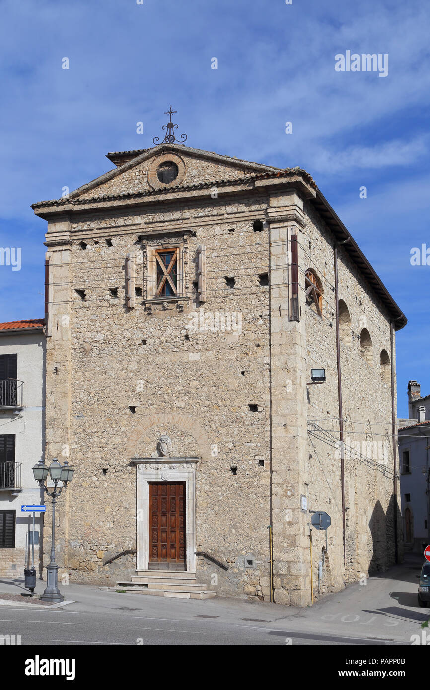 CORFINIO, ITALY - SEPTEMBER 06,2015: Church of the Madonna del Soccorso ...
