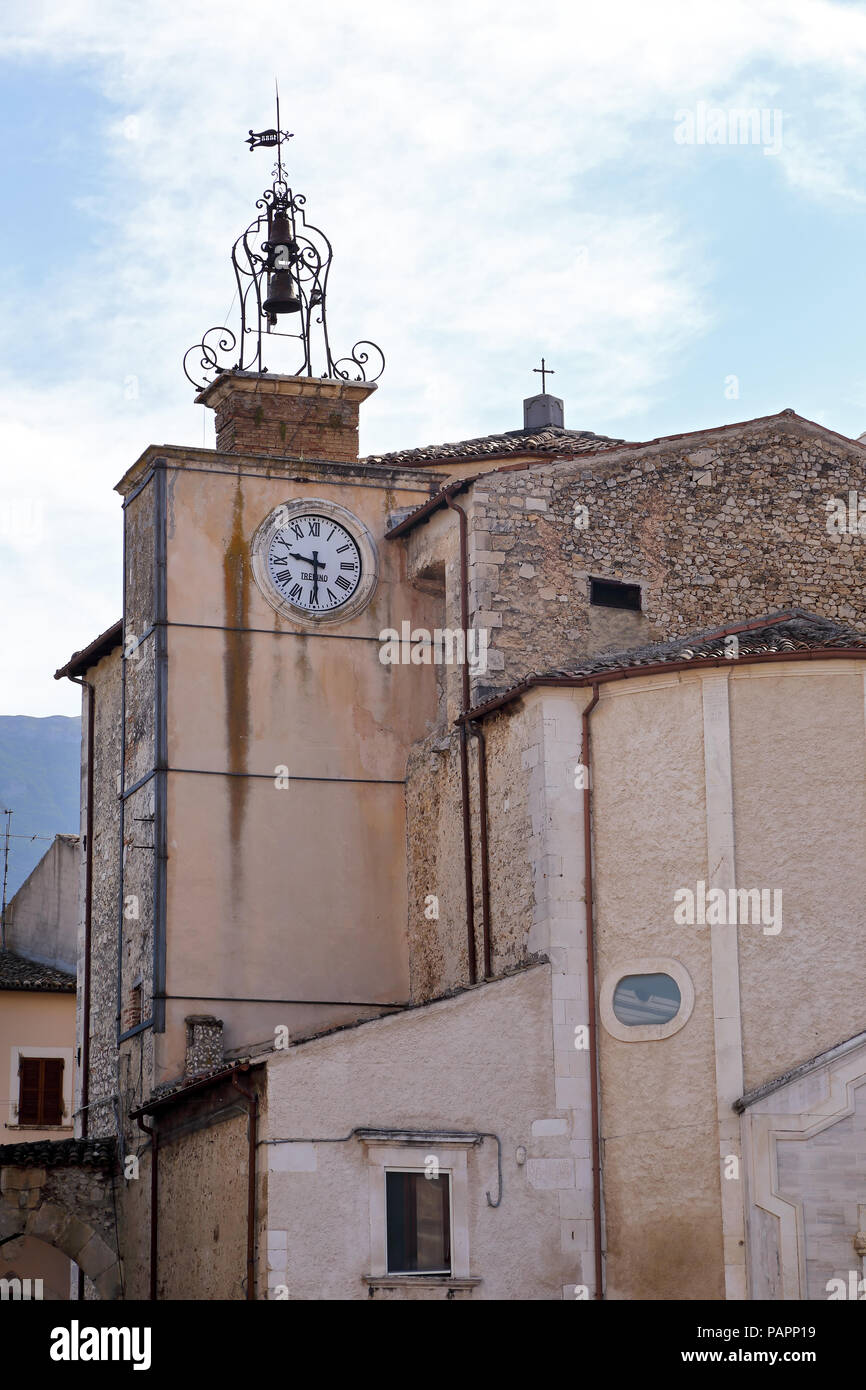 View of the ancient town - Corfinio, L'Aquila, Abruzzo, Italy Stock ...