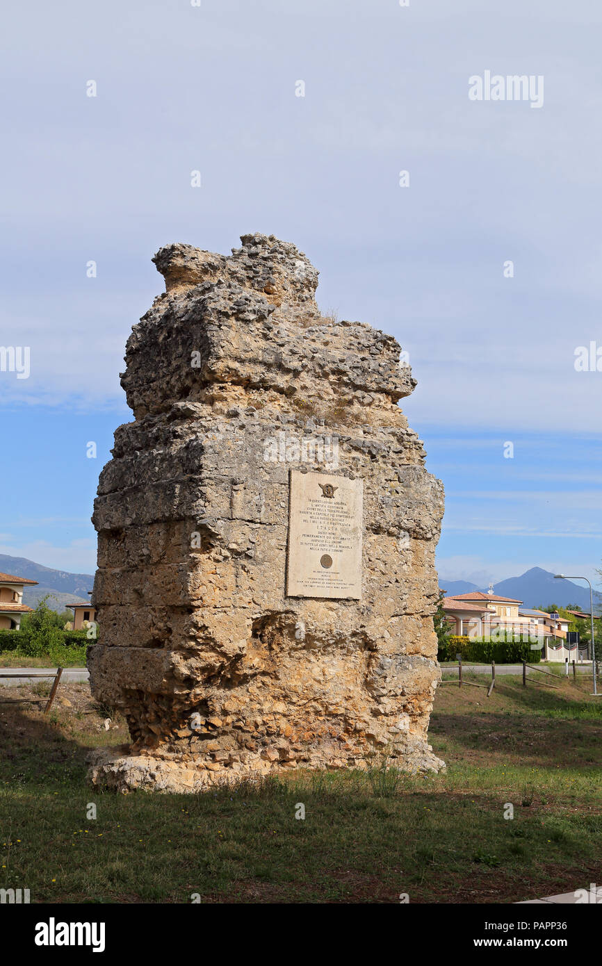 CORFINIO, ITALY - SEPTEMBER 06,2015: Roman graves near the Basilica of ...