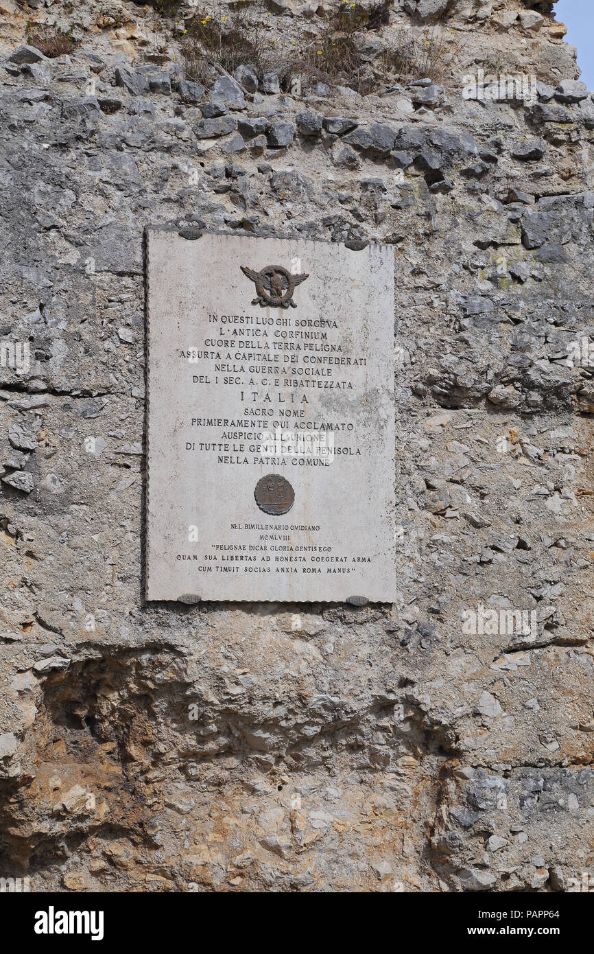 CORFINIO, ITALY - SEPTEMBER 06,2015: Roman graves near the Basilica of ...