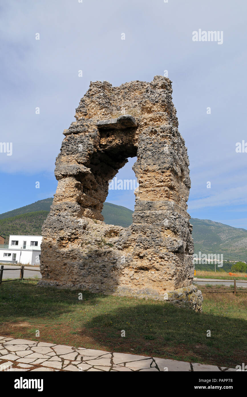 CORFINIO, ITALY - SEPTEMBER 06,2015: Roman graves near the Basilica of ...