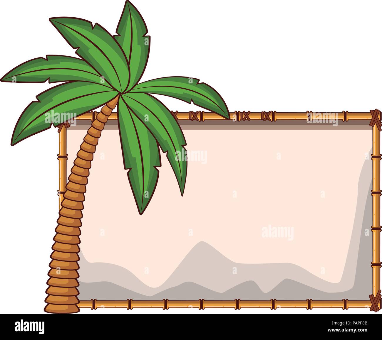 Blank wooden sign with palm Stock Vector Image & Art - Alamy