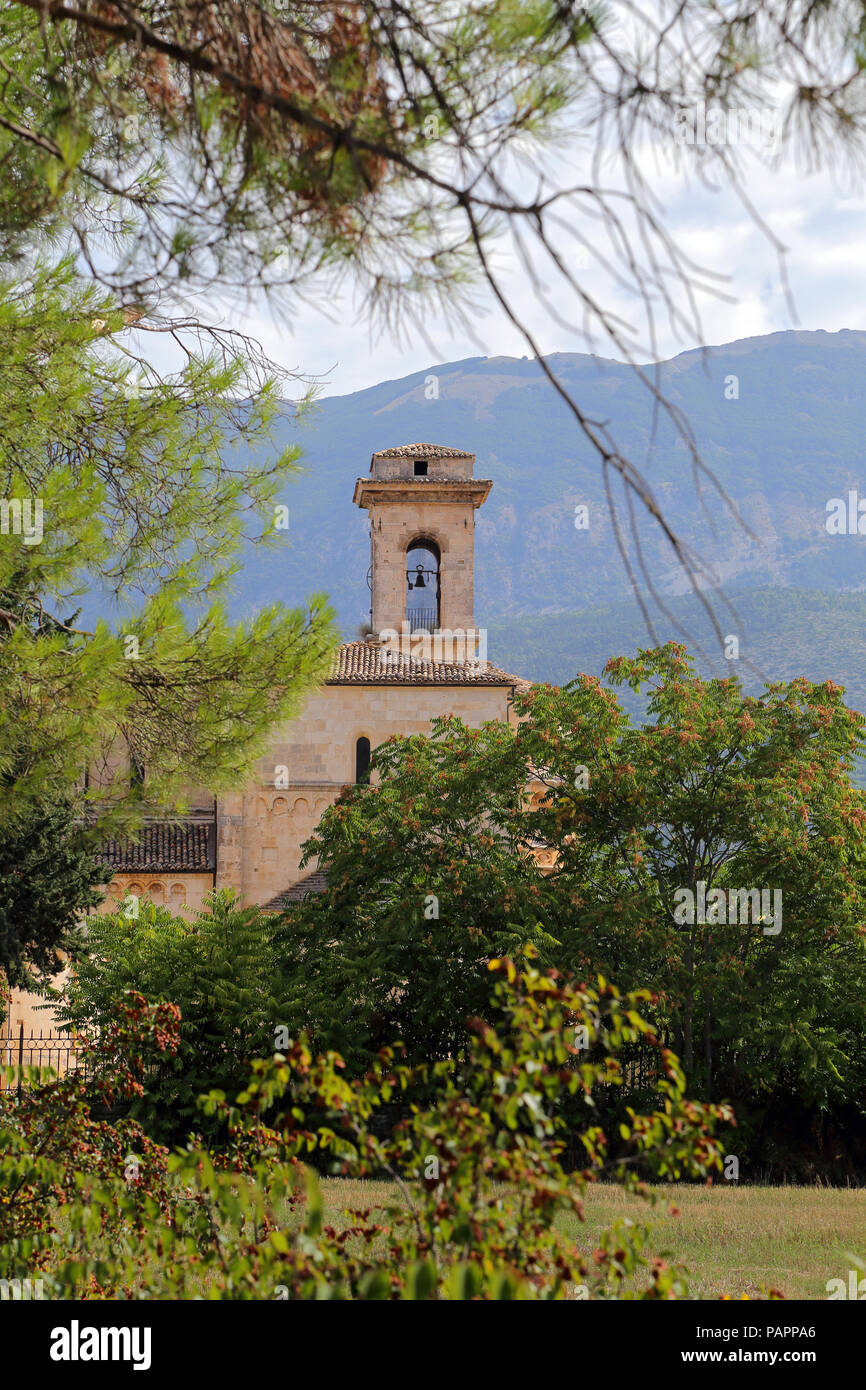 CORFINIO, ITALY - SEPTEMBER 06,2015: View of Basilica Valvense of San ...