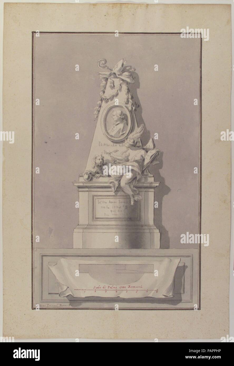 Design for a Tomb. Artist: Pietro Bracci (Italian, Rome 1700-1773 Rome ...