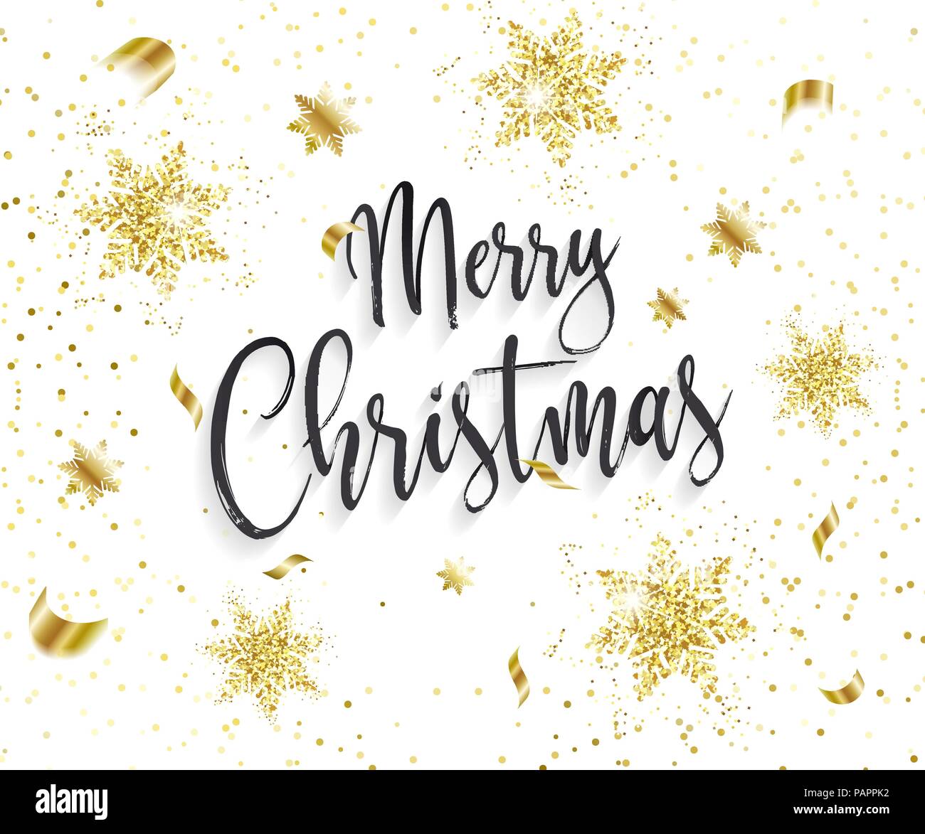 Merry christmas text shining Stock Vector Images - Alamy