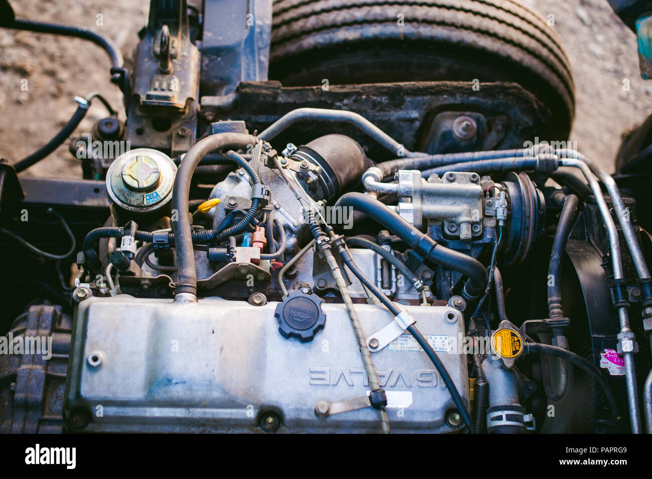 Russia, Novosibirsk - November 23, 2017: small tonnage truck Toyota ...