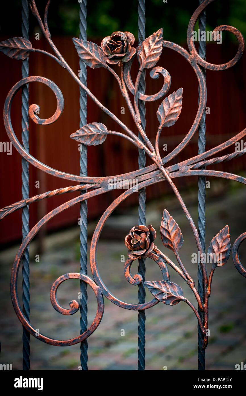 The fragment of forged metal products. close-up Stock Photo - Alamy