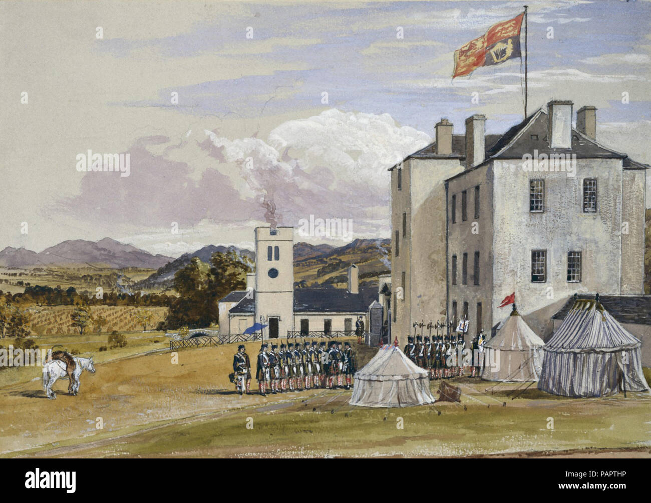 Landseer Charles - Blair Castle with the Highland Guard Stock Photo - Alamy