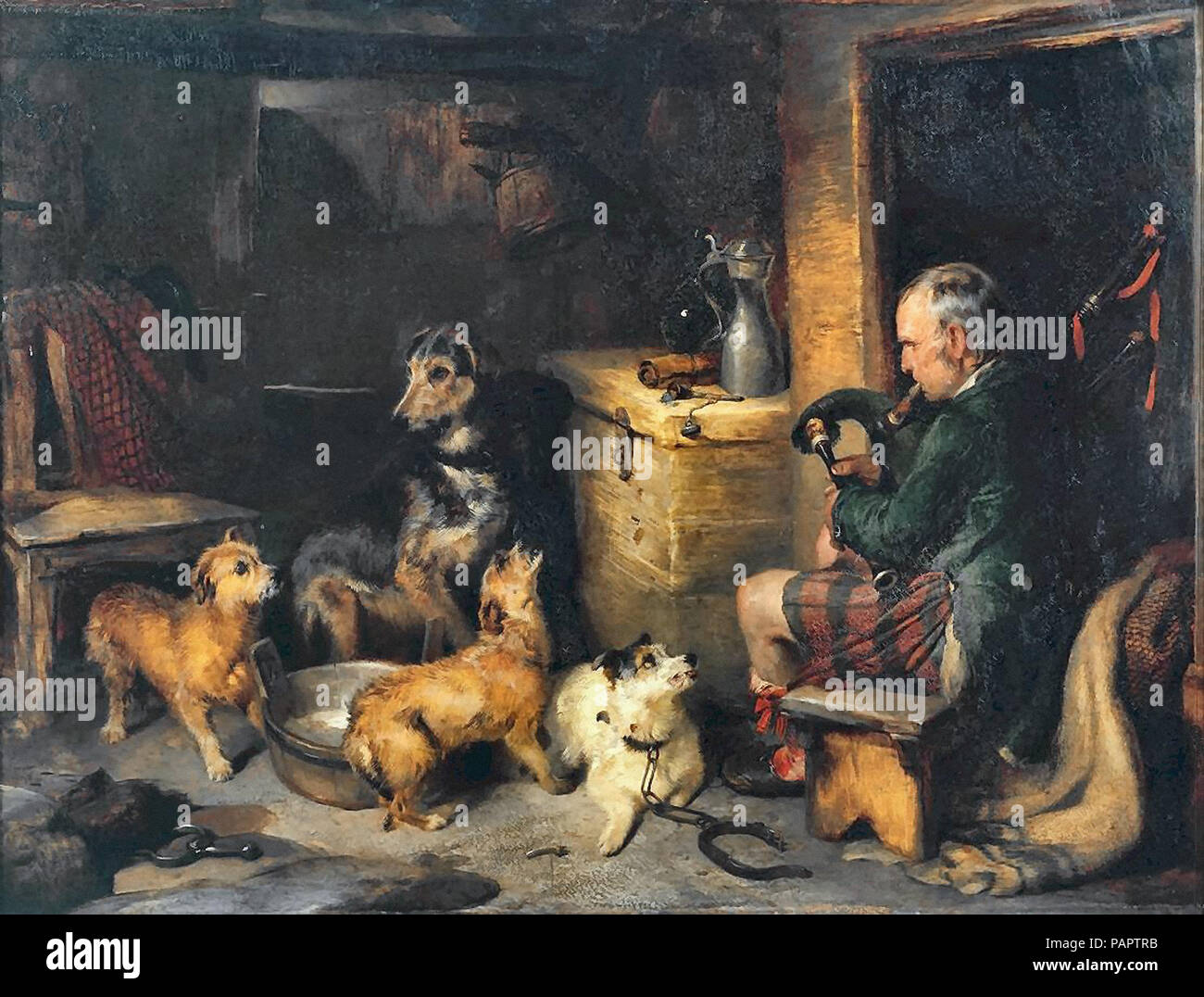 Landseer Sir Edwin Henry - Highland Music Stock Photo - Alamy