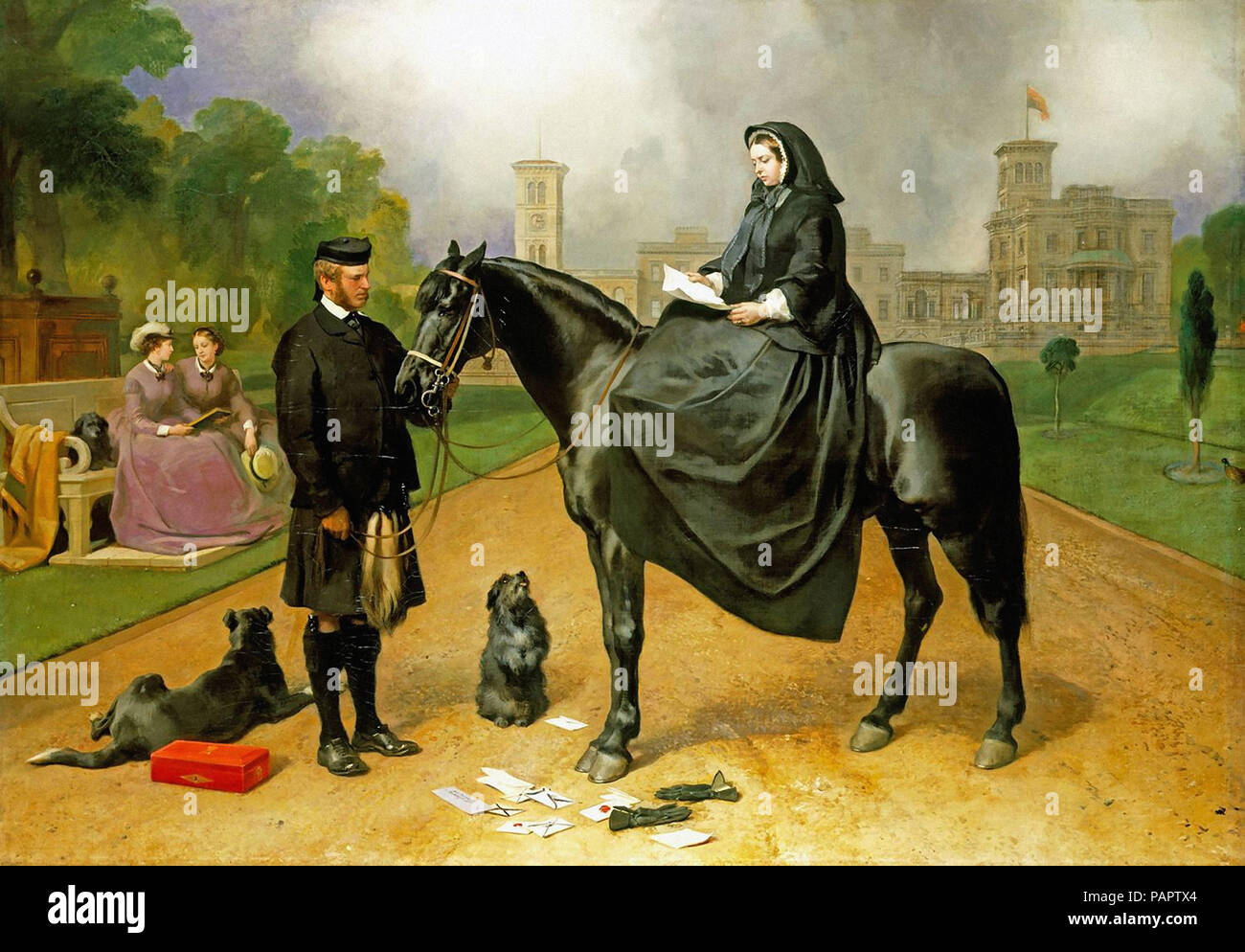 Landseer Sir Edwin Henry - Queen Victoria at Osborne Stock Photo - Alamy