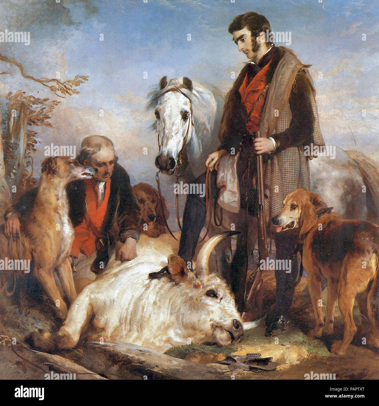 Landseer Sir Edwin Henry - Scene in Chillingham Perk - Portrait of Lord ...