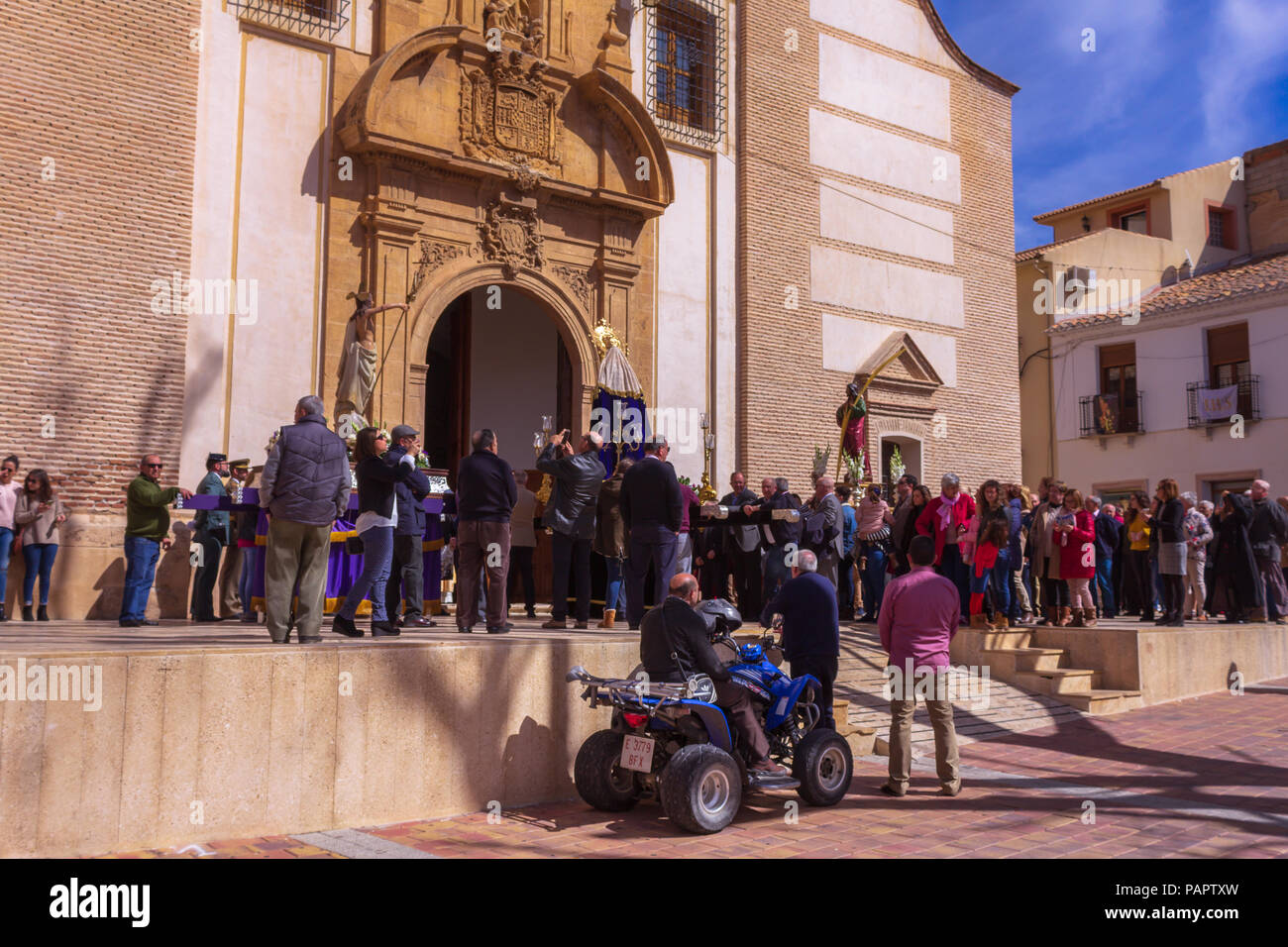 Spanish Church. small town in Spain celebrates Semana Santa, Easter ...