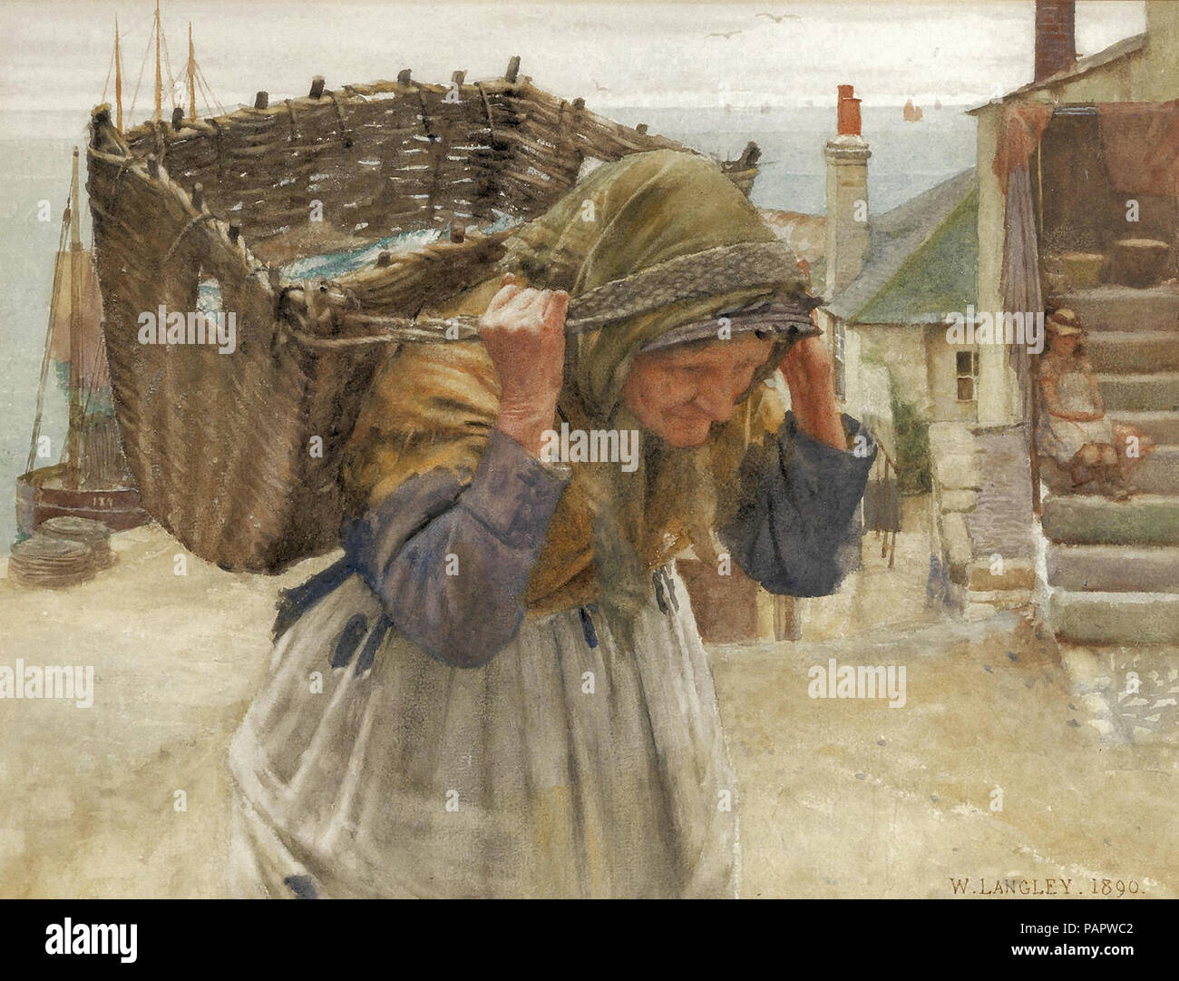 Langley Walter - the Fish Wife Stock Photo - Alamy