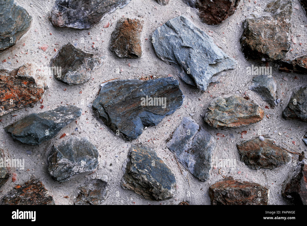 Old rustic stone wall texture and pattern Stock Photo - Alamy