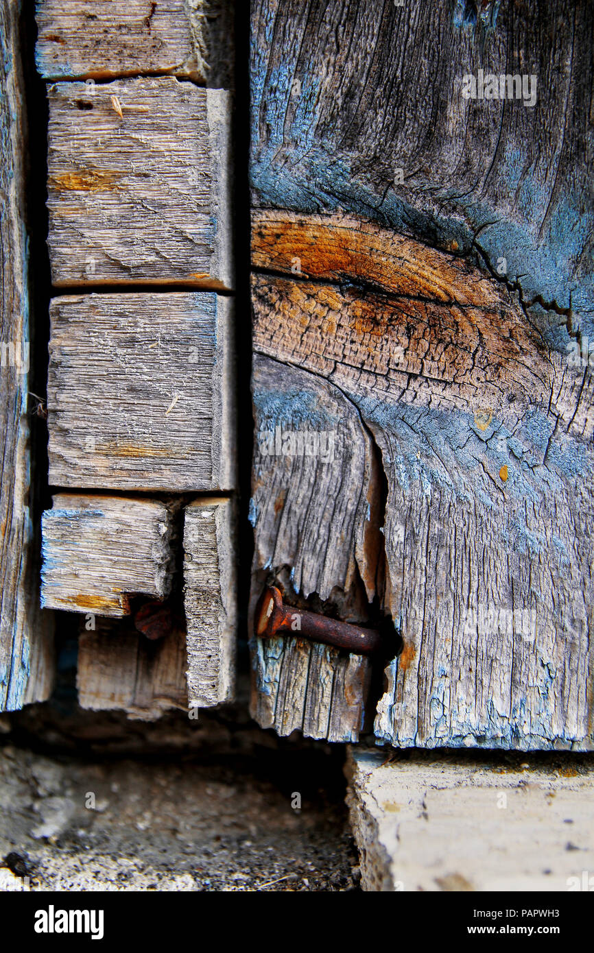 Old rustic wooden texture wall with boards and cracked paint Stock ...