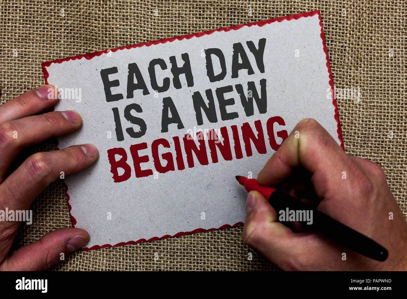 Word writing text Each Day Is A New Beginning. Business concept for ...