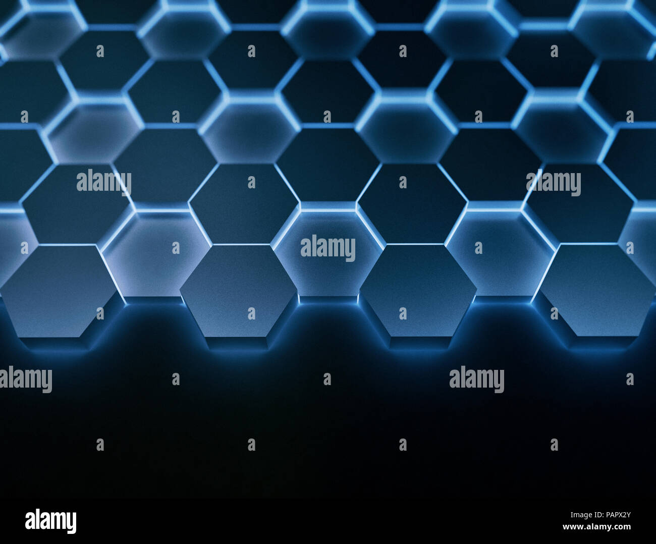 Hexagon honeycomb blue texture in hi-res stock photography and images ...