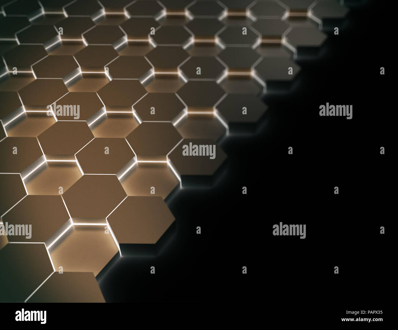 Glowing Hexagon pattern background Stock Photo - Alamy