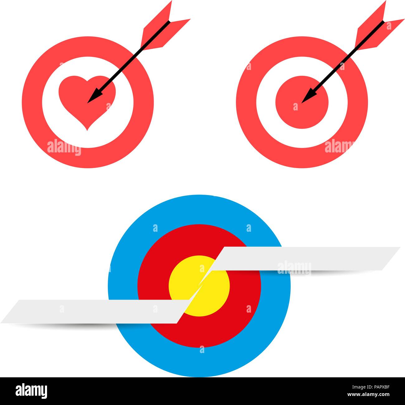 Targets and Arrows. Target and Blank Text Banners. Vector Design ...