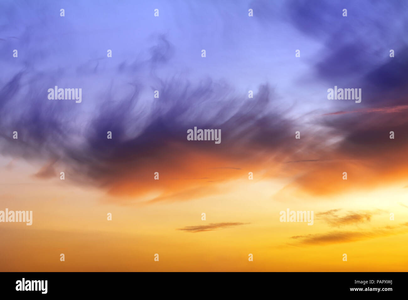 Natural sunset or sunrise with vibrant colors. Dramatic colorful sky ...
