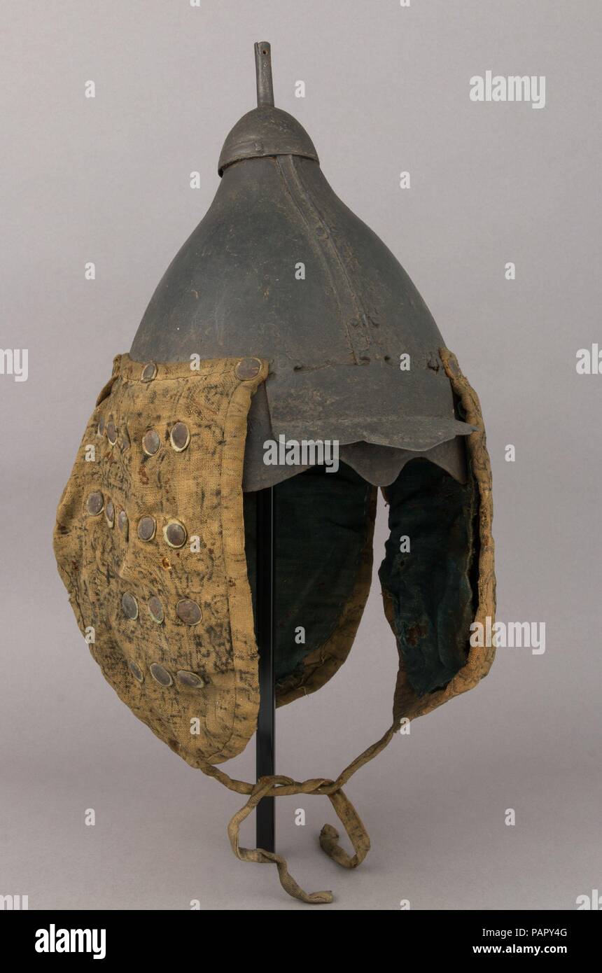 Helmet. Culture: Korean. Dimensions: H. including nape defense 19 1/4 ...