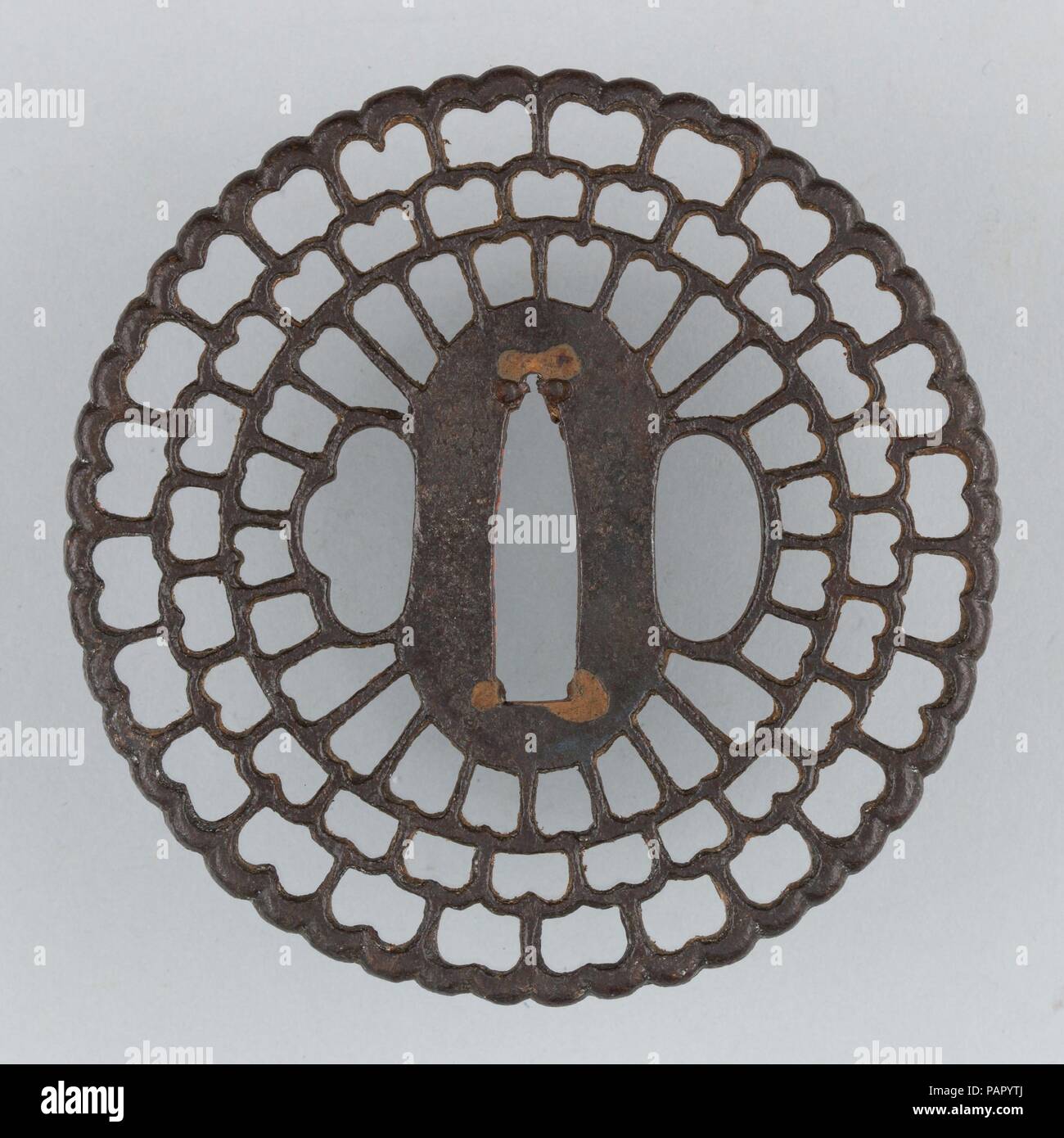 Sword Guard (Tsuba). Culture: Japanese. Dimensions: Diam. 3 1/4 in. (8. ...