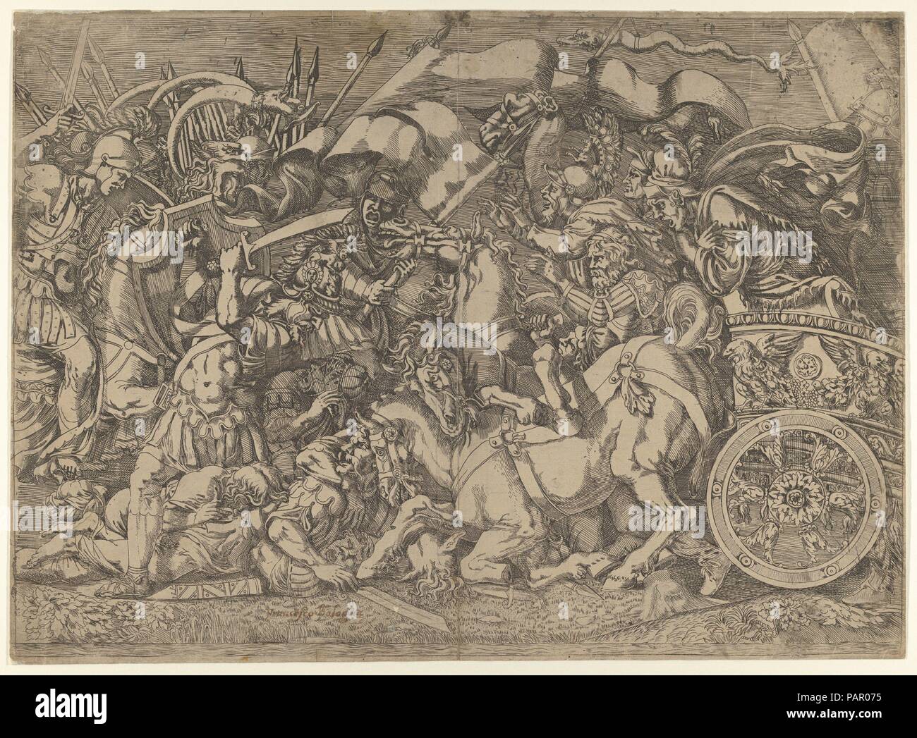 A Battle. Artist: After Giulio Romano (Italian, Rome 1499?-1546 Mantua ...