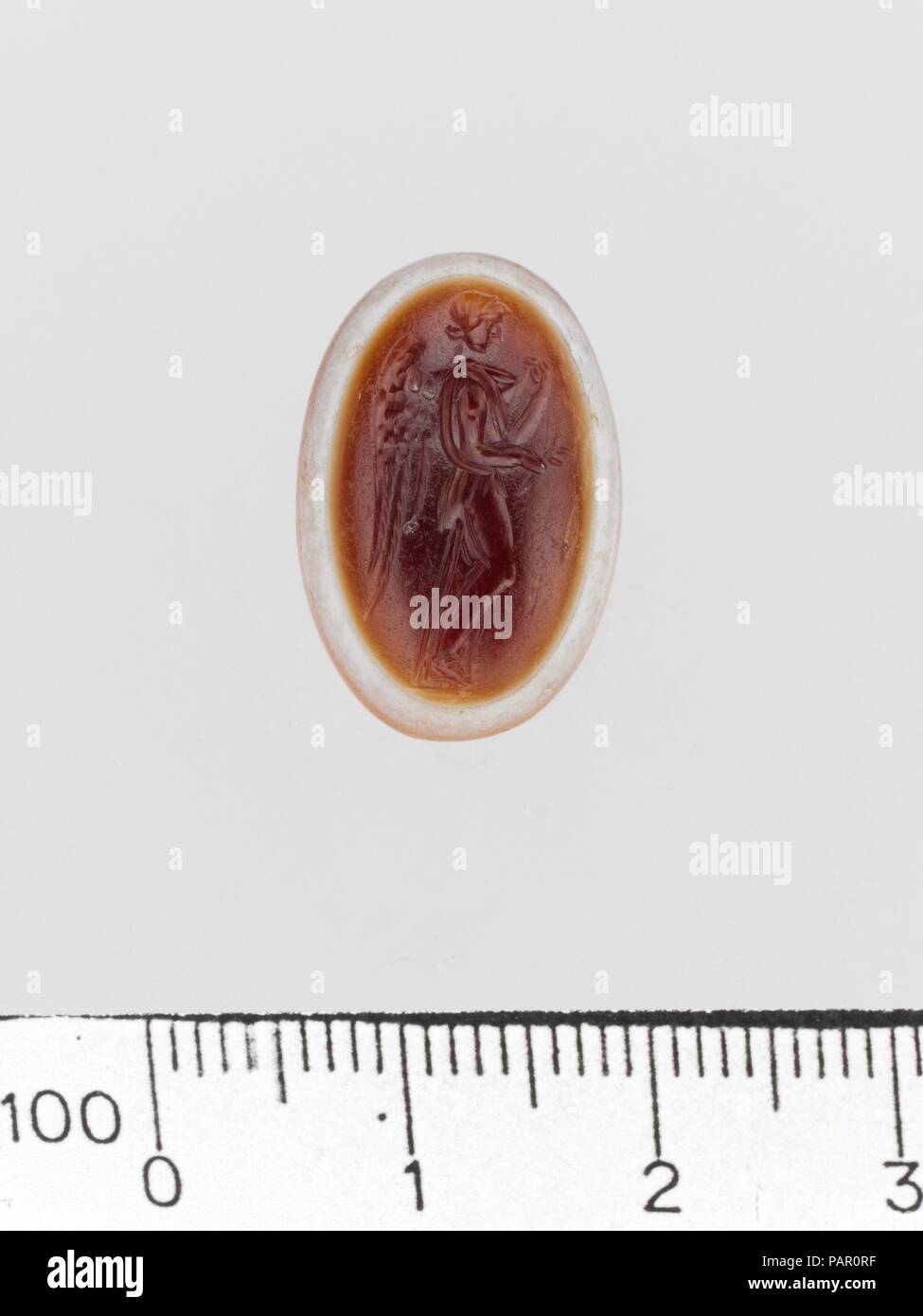 Sardonyx ring stone. Culture: Roman. Dimensions: Length: 13/16 in. (2 ...