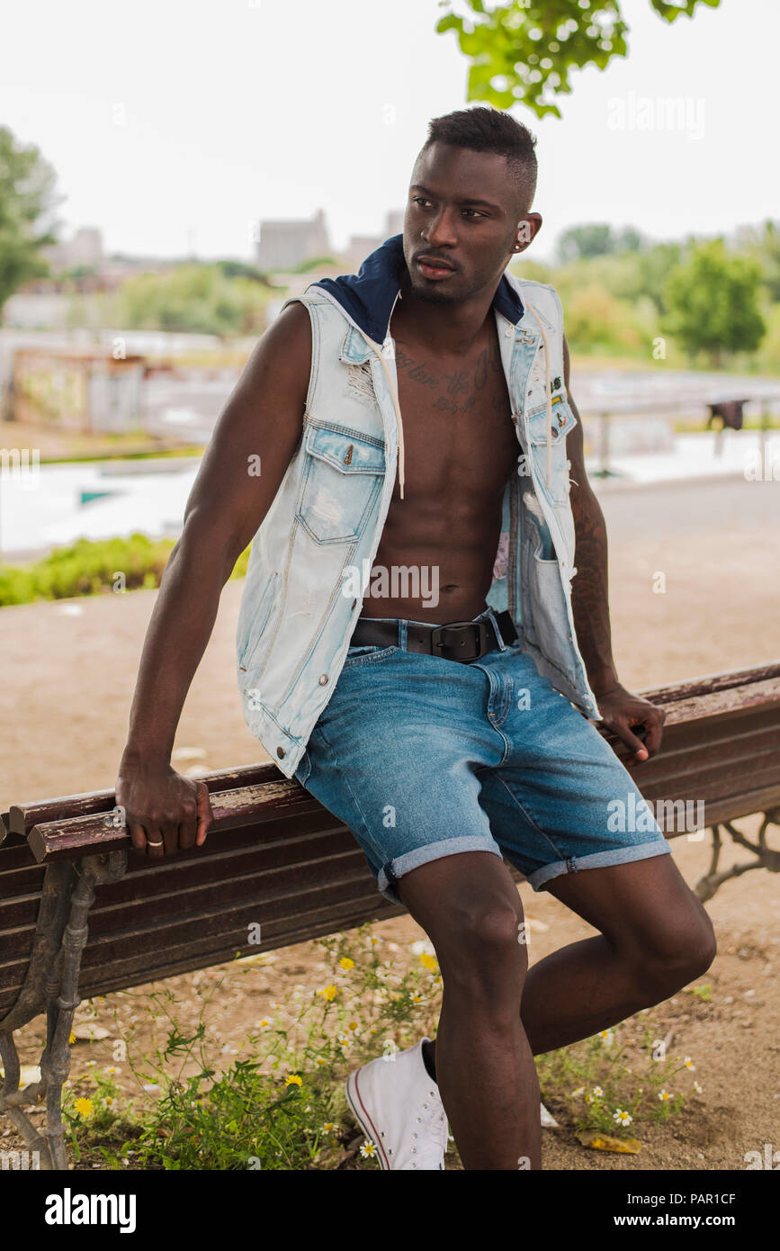 Leaning bench hi-res stock photography and images - Alamy