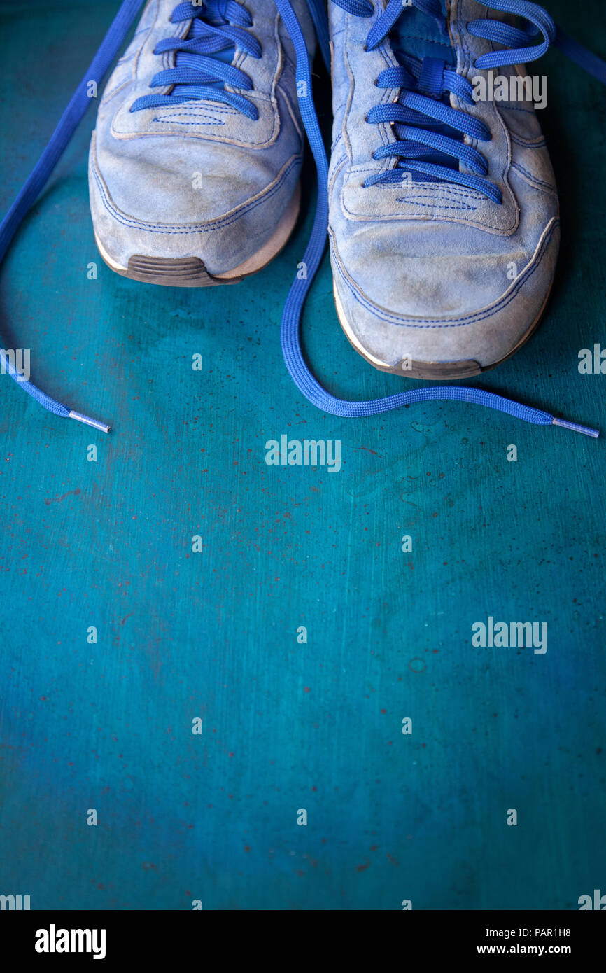 Blue running shoes hi-res stock photography and images - Alamy