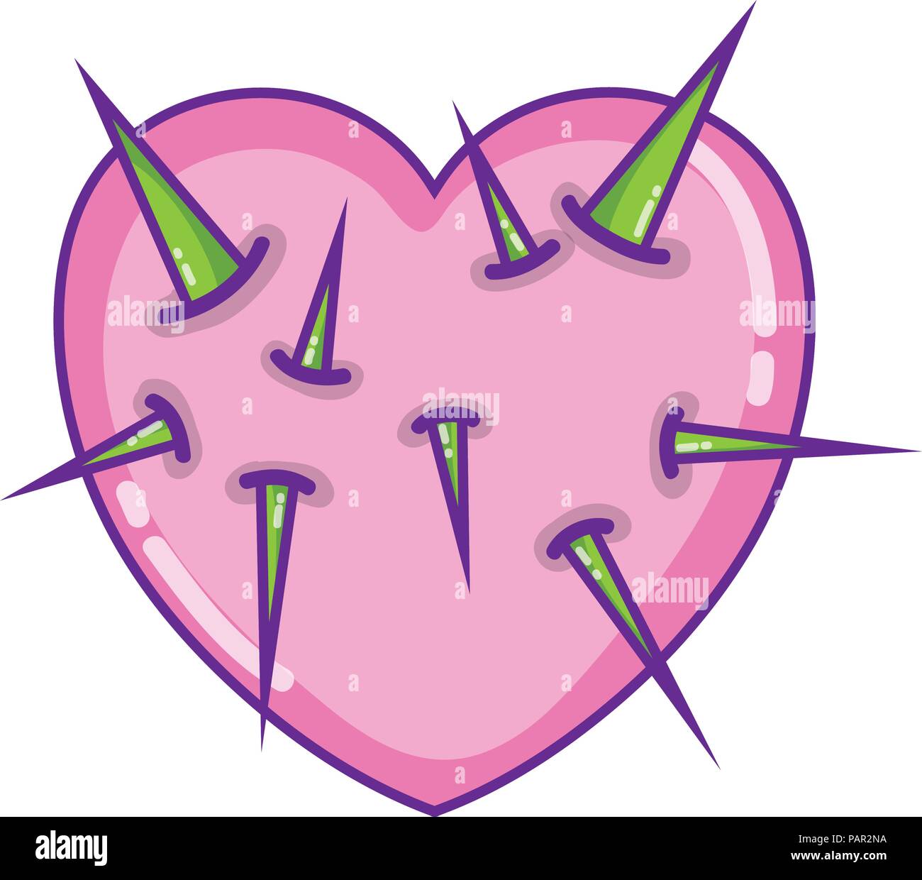 heart with thorns shape art style Stock Vector Image & Art - Alamy