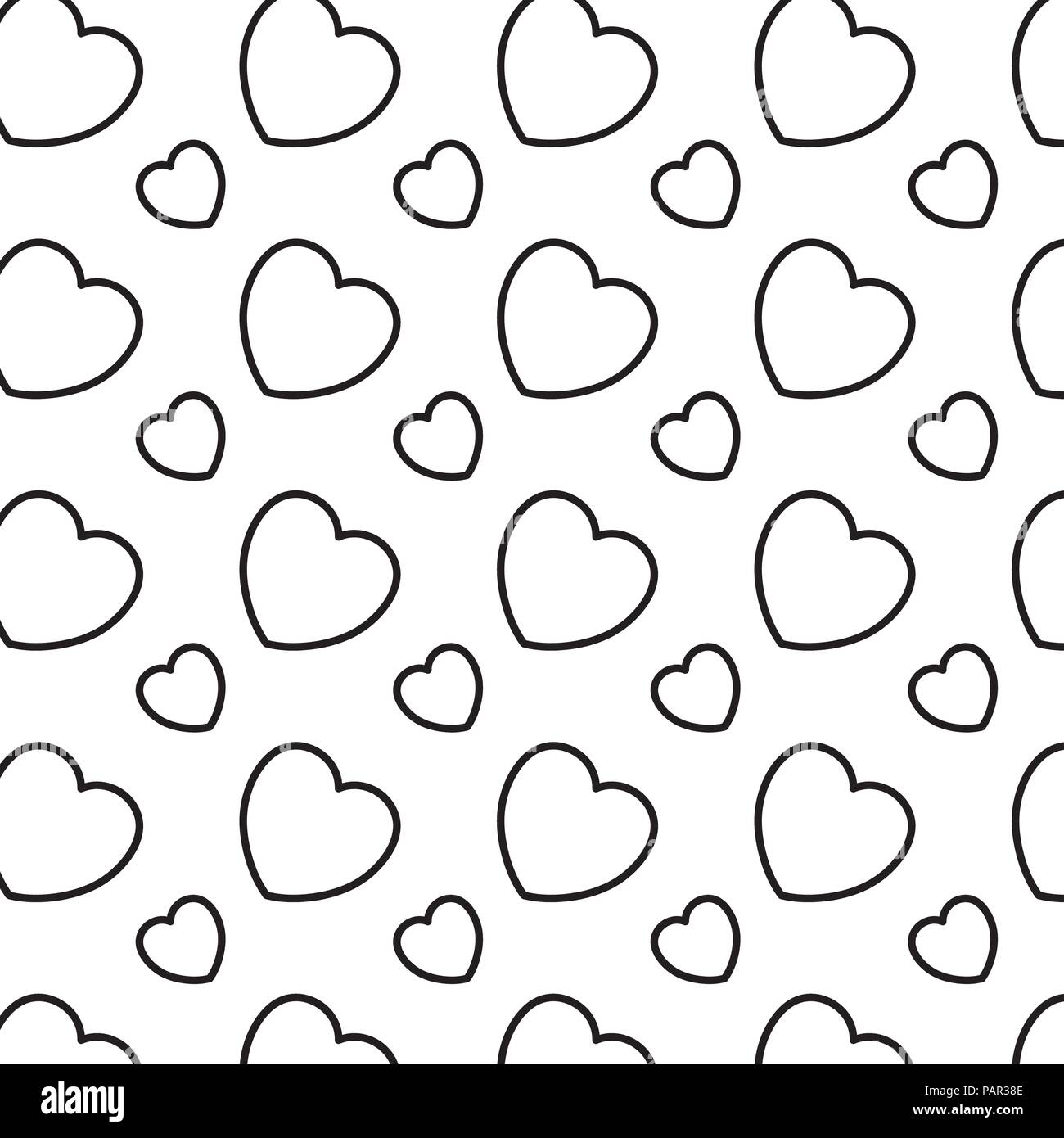 line heart shape symbol of love background Stock Vector Image & Art - Alamy