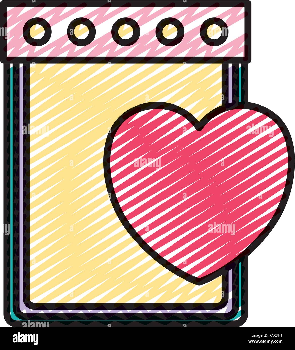 Notebook and heart doodle hi-res stock photography and images - Alamy