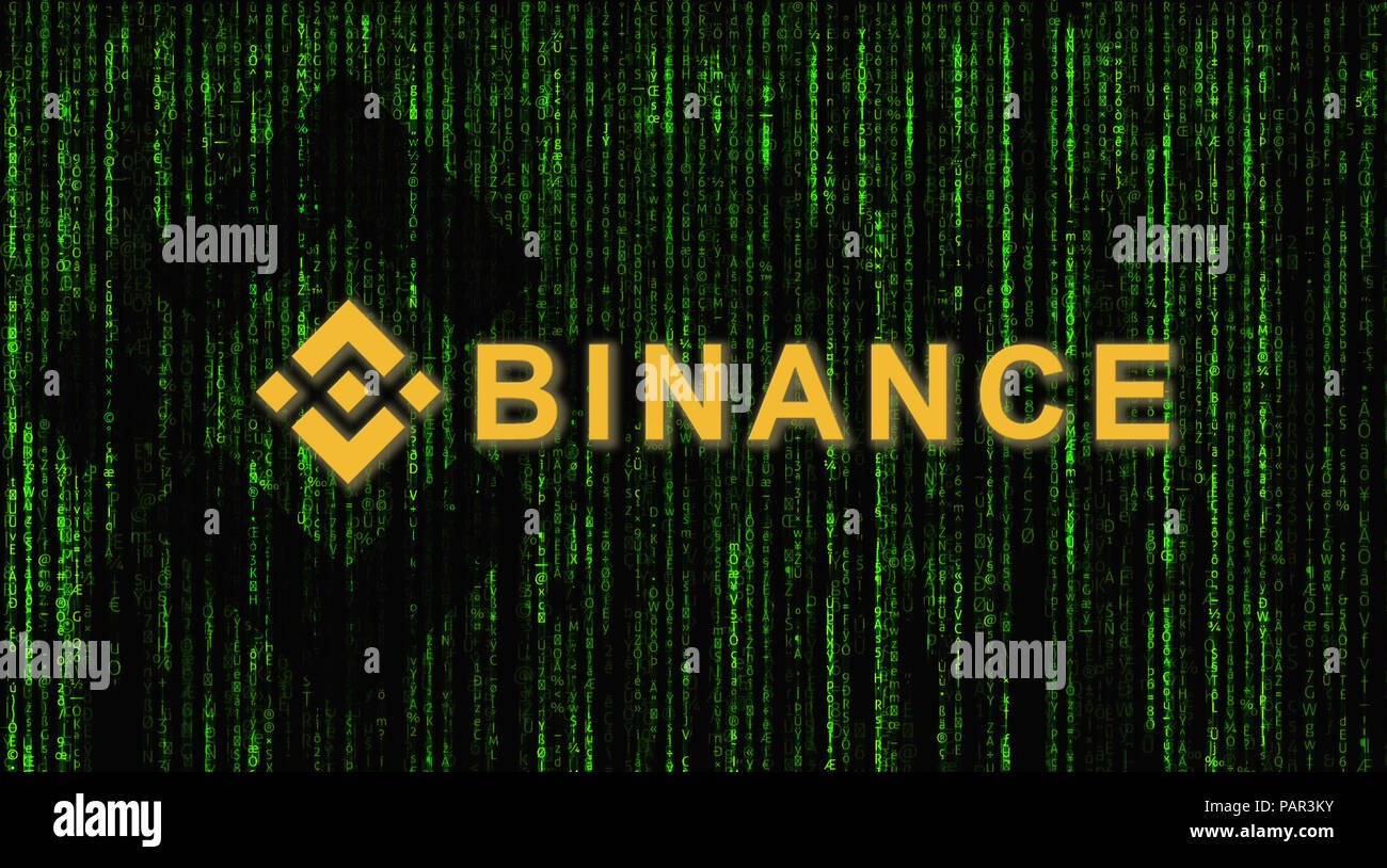 Binance is a finance exchange market. Crypto Currency background ...