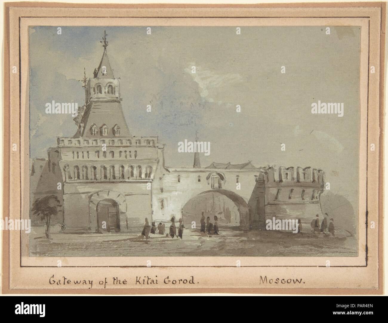 Gateway of the Kitai Gorod, Moscow. Artist: Anonymous, Russian, 19th ...