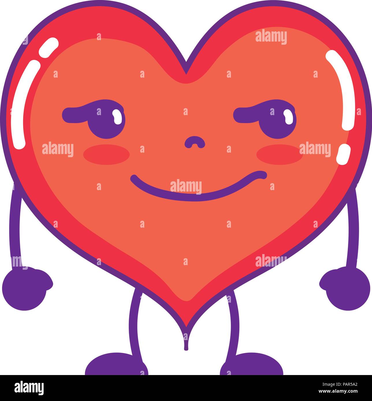 kawaii rogue heart with arms and legs Stock Vector Image & Art - Alamy