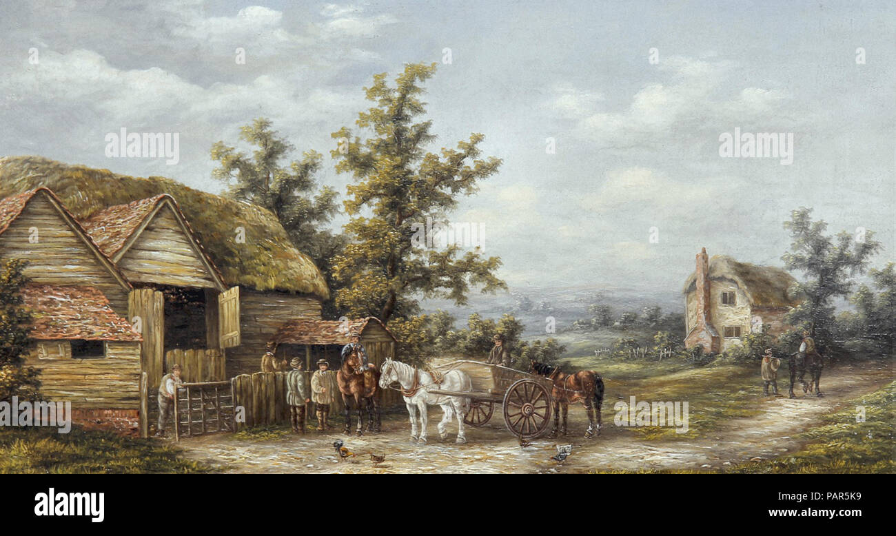 Lara Georgina - Busy Farmyard Scene 1 Stock Photo - Alamy