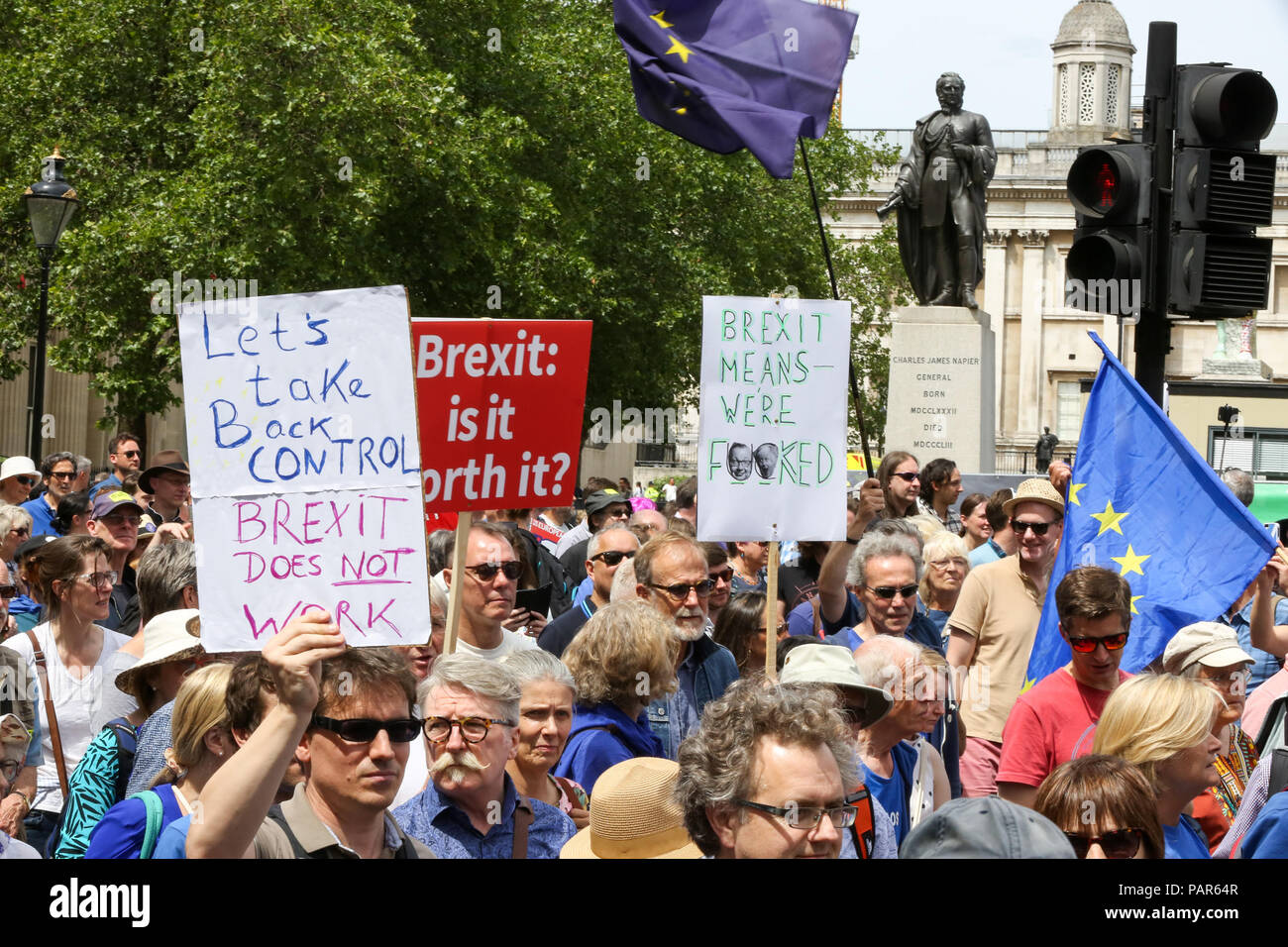 Tens of thousands of people take part in a march on the second ...