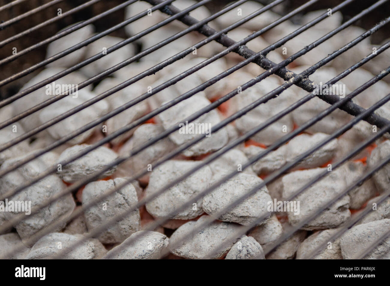 ready hot coals for the grill to start cooking Stock Photo - Alamy