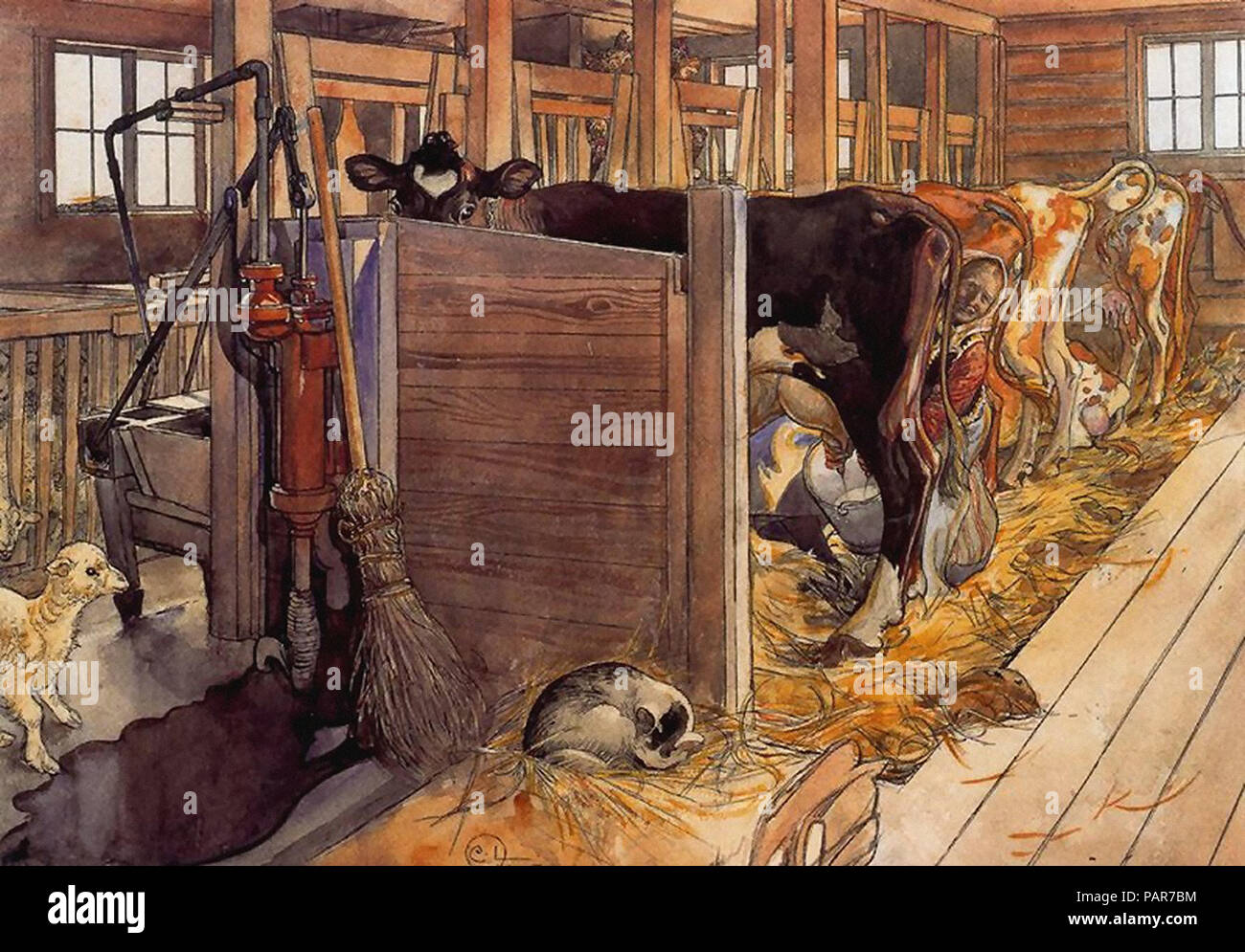 Larsson Carl - the Stable Stock Photo - Alamy