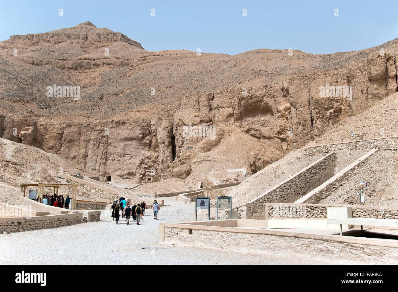 Tourists visit tombs of ancient Egyptian pharaohs, including the tomb ...