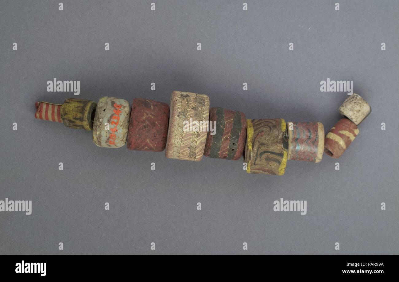 Beads, 10. Dimensions: Diameter (largest bead): 15/16 in. (2.4 cm ...