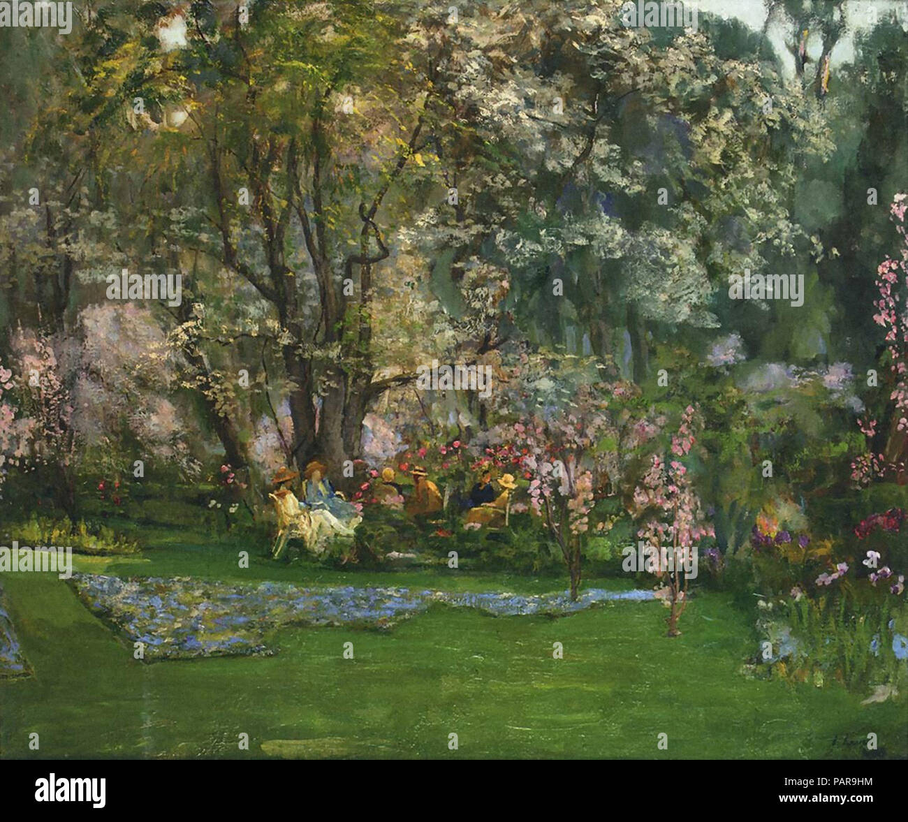 Lavery Sir John - Spring in a Riviera Garden Stock Photo - Alamy