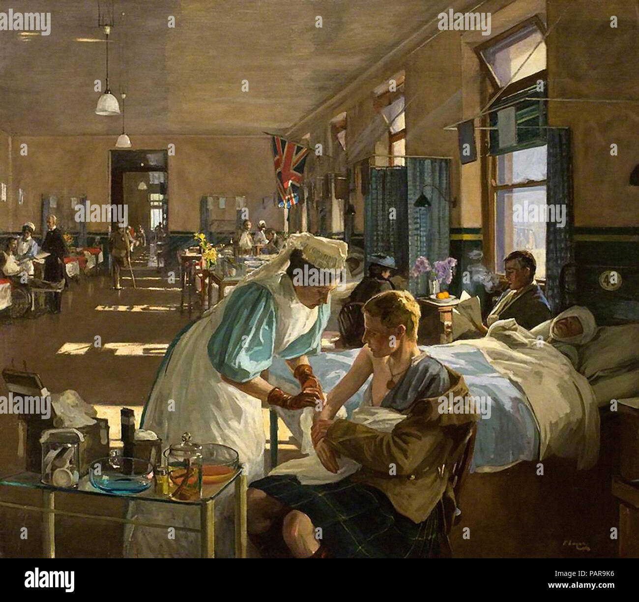 Lavery Sir John - the First Wounded London Hospital August 1914 Stock ...