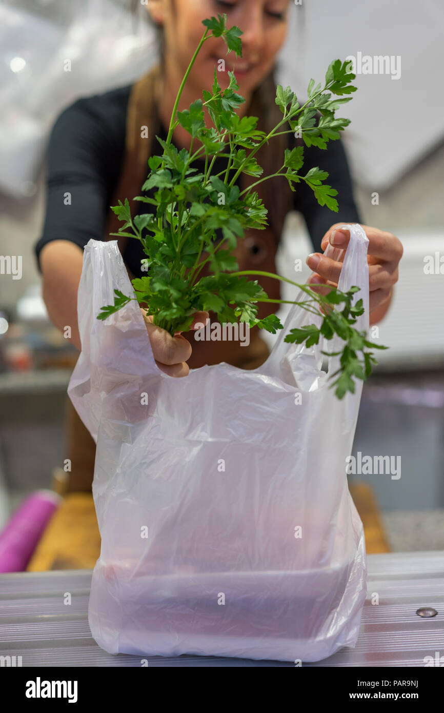 Female woman butcher hi-res stock photography and images - Alamy