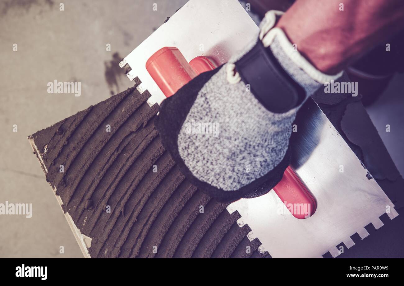 Preparing Ceramic Tile For the Installation. Construction and ...